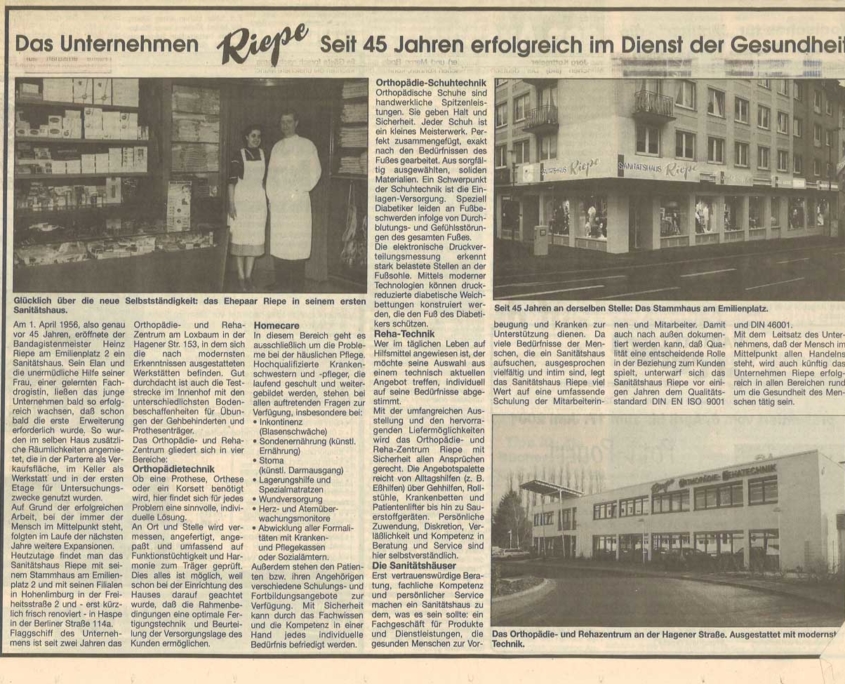Presse | Sanitätshaus Riepe